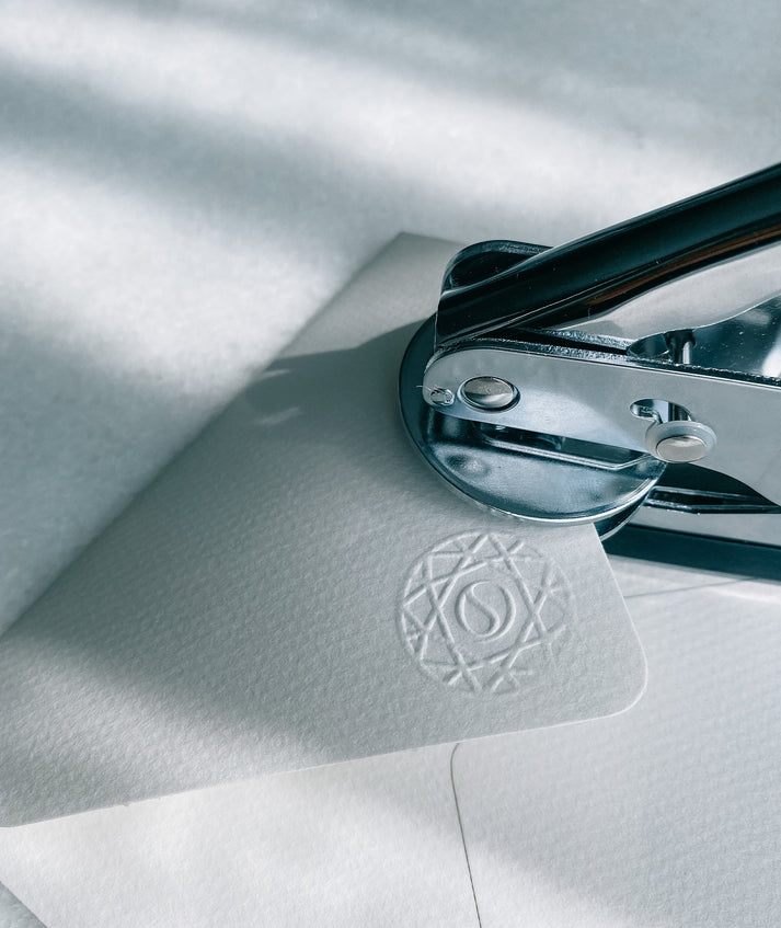 Logo Embossed Paper Stamp ( Design Upload) – Wrap & Seal Global